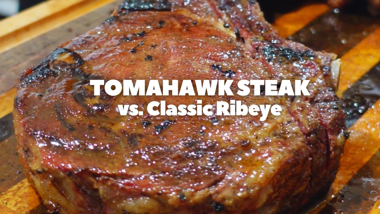 Tomahawk vs. Ribeye steak challenge - YouTube