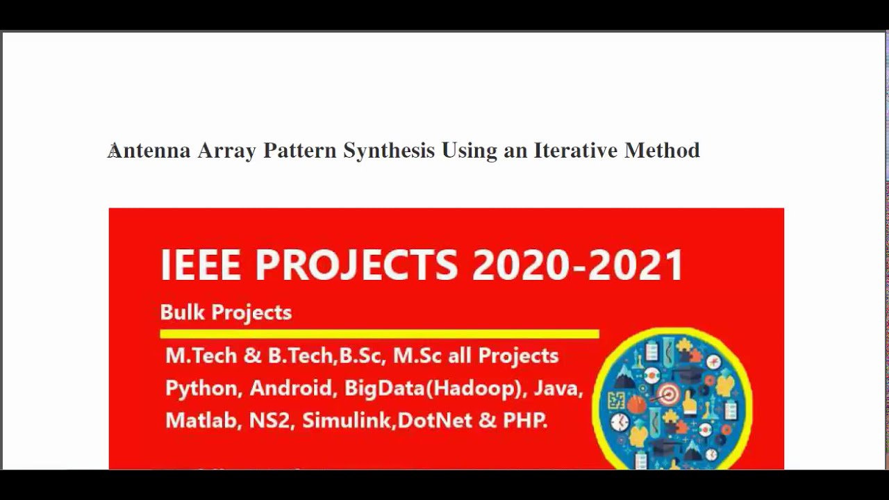 Antenna Array Pattern Synthesis Using An Iterative Method Youtube