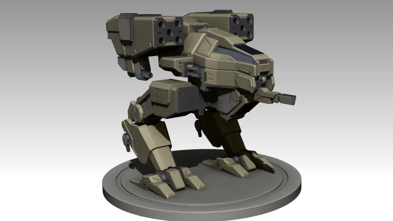 My first Zbrush Mech model - YouTube