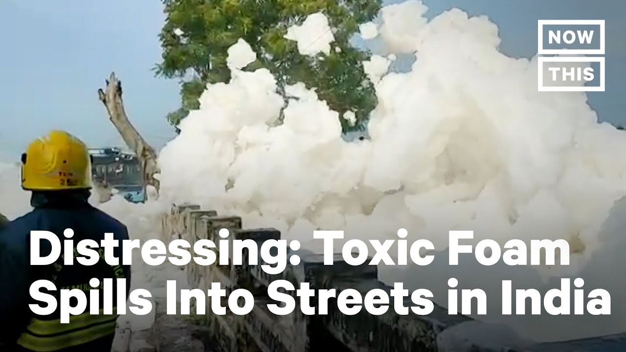 Toxic Foam Spills into the Streets in Madurai, India | NowThis - YouTube
