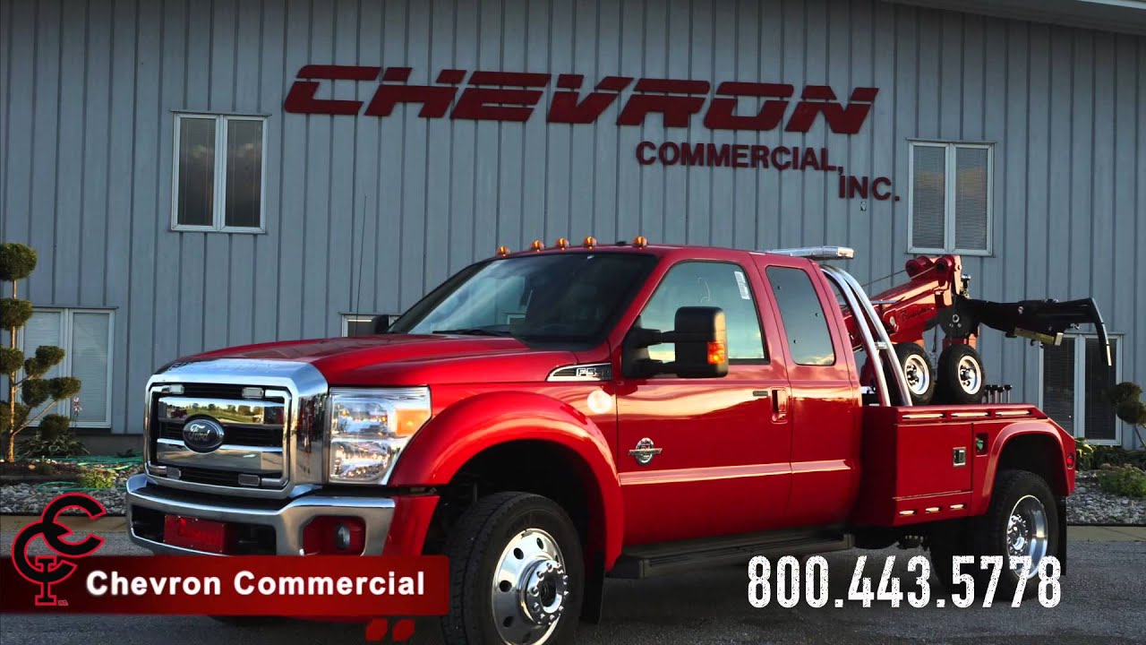 Red Ford F550 Super Cab 4x4 w/ Chevron Renegade 408TA Lt Duty Wrecker ...