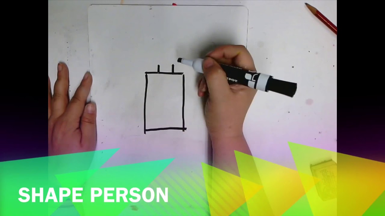 How to draw a SHAPE PERSON - YouTube