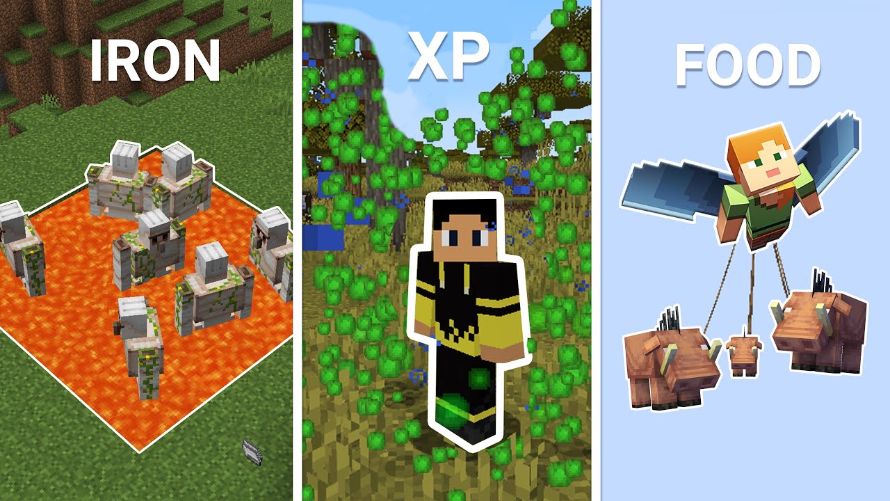 3 Must Have Easy Minecraft Starter Farms 1.20+ Java - YouTube