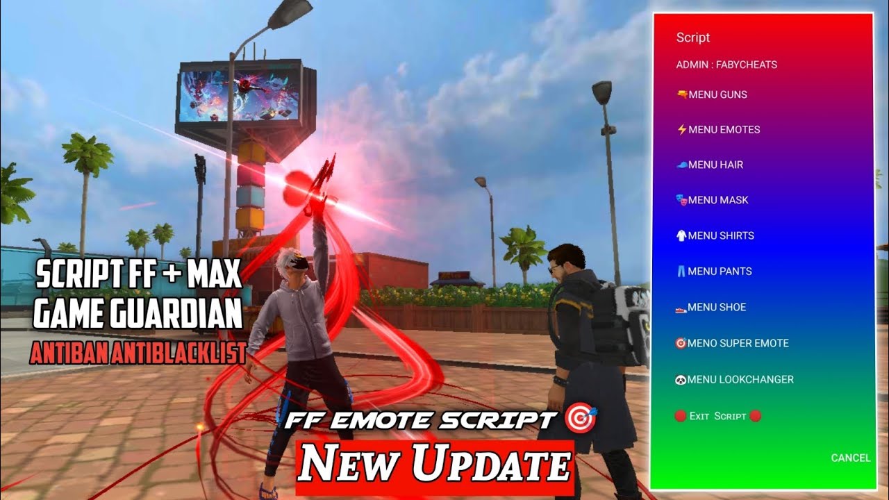 FF EMOTE SCRIPT GAMEGURDIAN - NEW UPDATE V1 FULL ANTIBAN ALL SERVER ...