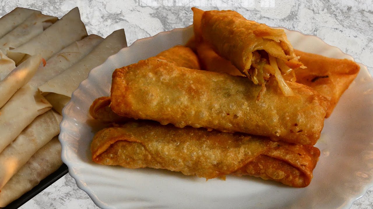 Chicken Spring Roll ! Ramzan Special Vegetable Rolls Recipe - YouTube