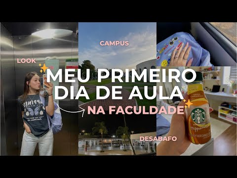 MEU PRIMEIRO DIA DE AULA NA FACULDADE/campus, aulas, organização, desabafo, nervoso, e +...