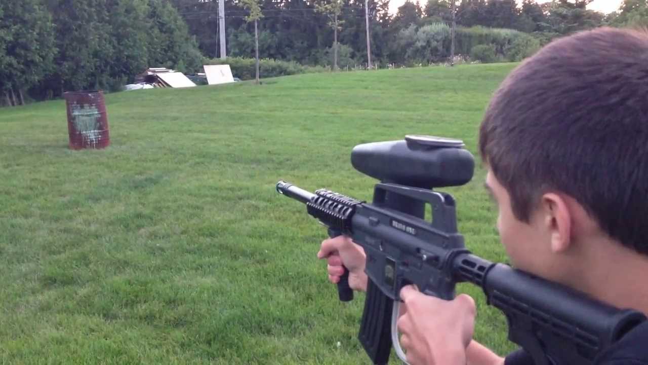 Tippmann Bravo One w/ Egrip test shooting - YouTube