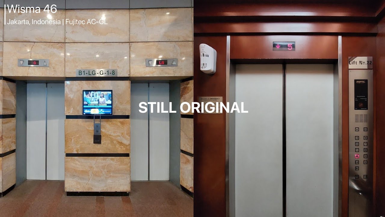 Fujitec AC-GD Traction Elevator at Wisma 46, Jakarta (Lift 22) - YouTube