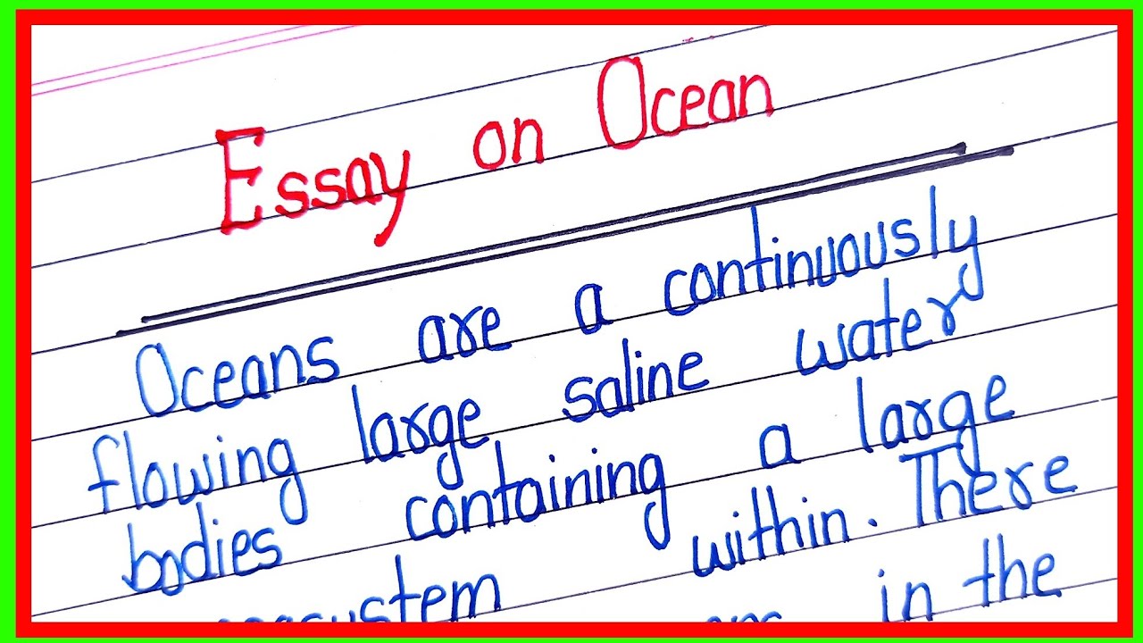essay on ocean in english/mahasagar par nibandh - YouTube