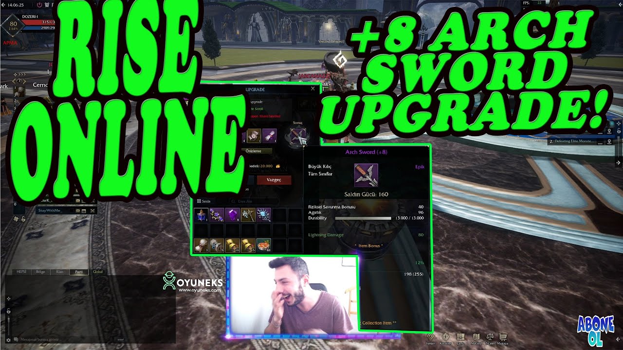 RİSE ONLİNE - B14 | +8 ARCH SWORD MU!| DEMİRCİDEN KÂRLI AYRILDIK!|RUNİC ...