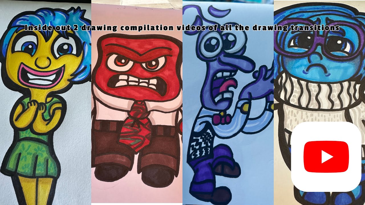 Inside out 2 drawing compilation video of all my drawing inside out 2 ...