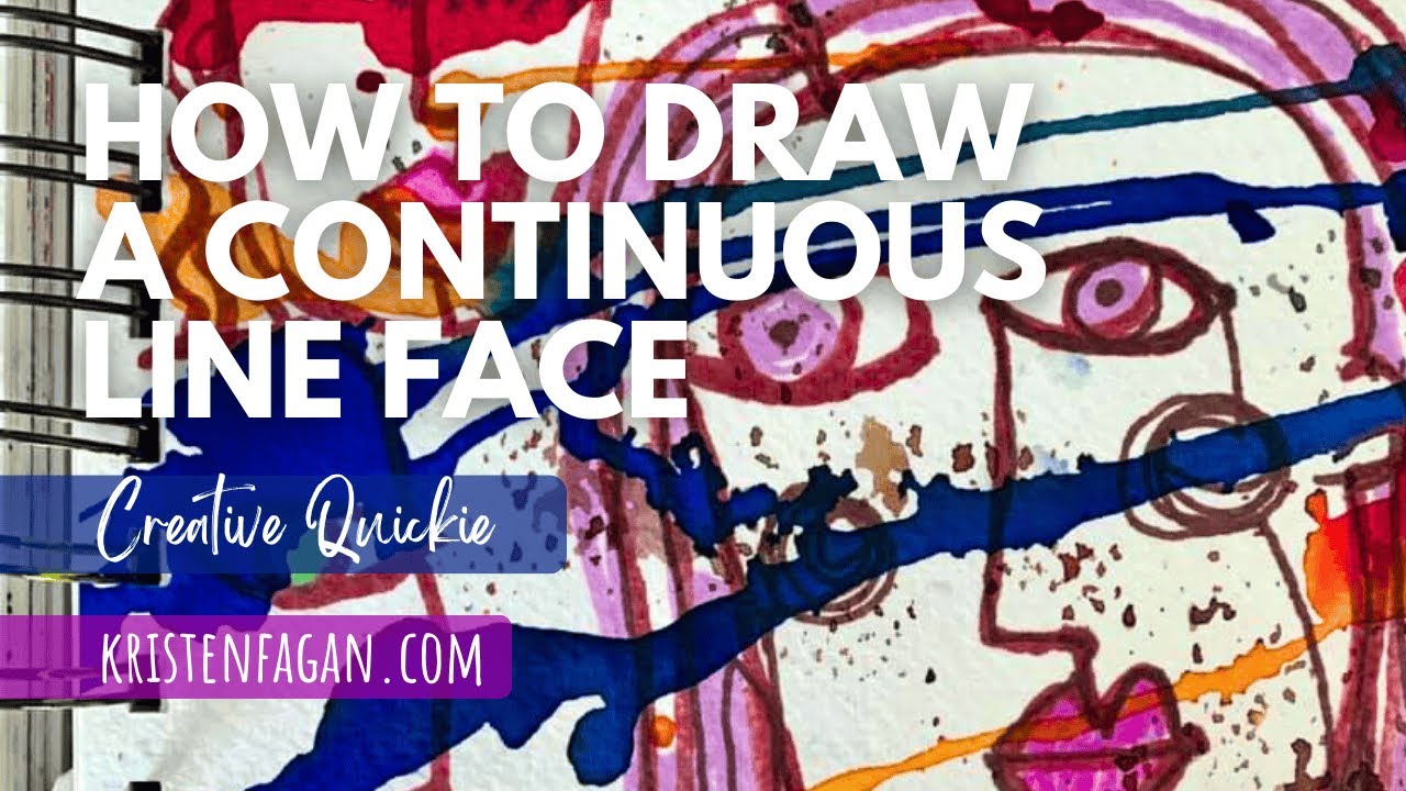 How to Draw a Continuous Line Abstract Face - YouTube