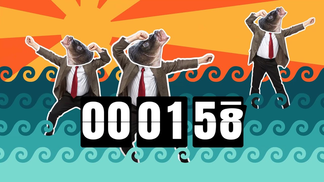 2 minute COUNTDOWN timer - Dancing FISH head man - YouTube