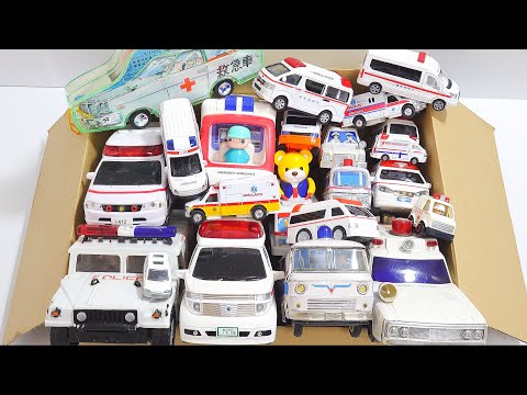 Emergency Vehicles⭐️Ambulance Miniature Cars🚑Collect them in a box and run up hills! Includes siren♪