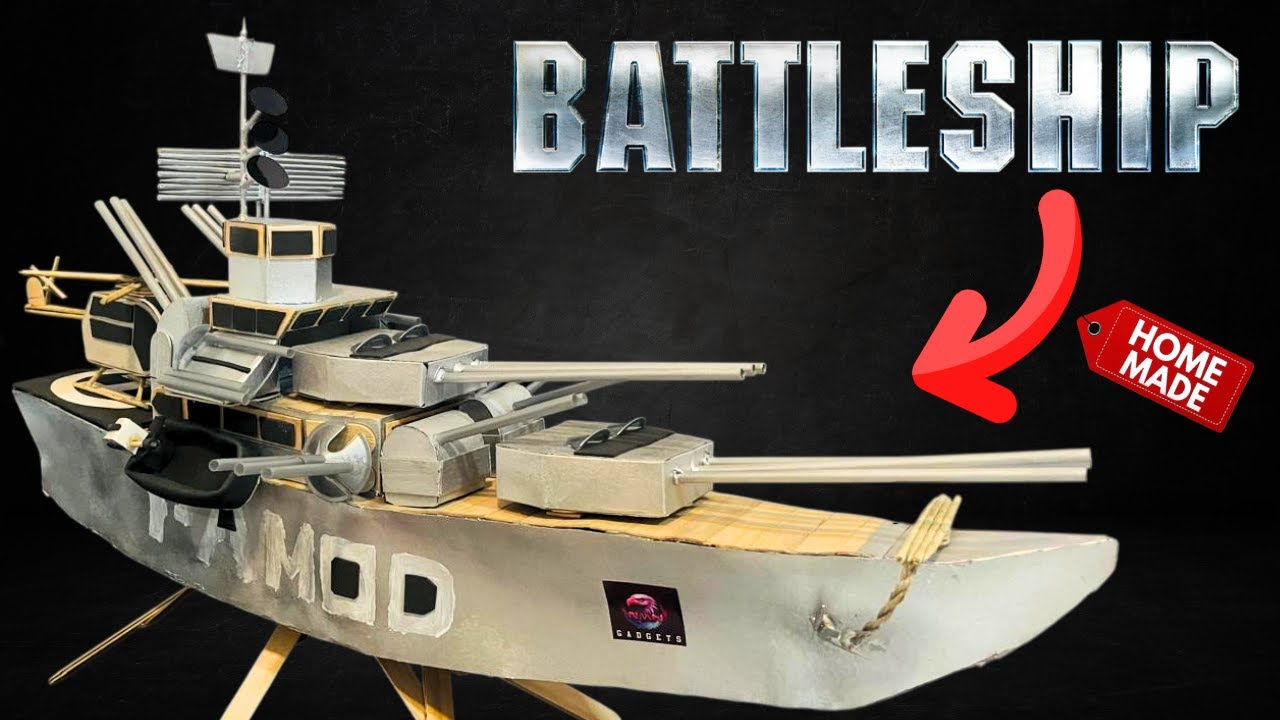 Homemade Battleship ASMR | DIY Battleship Made with Cardboard & Ice ...