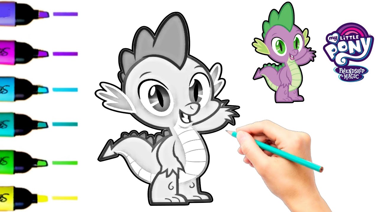 With these steps, drawing SPIKE from (my little pony) will be very easy ...