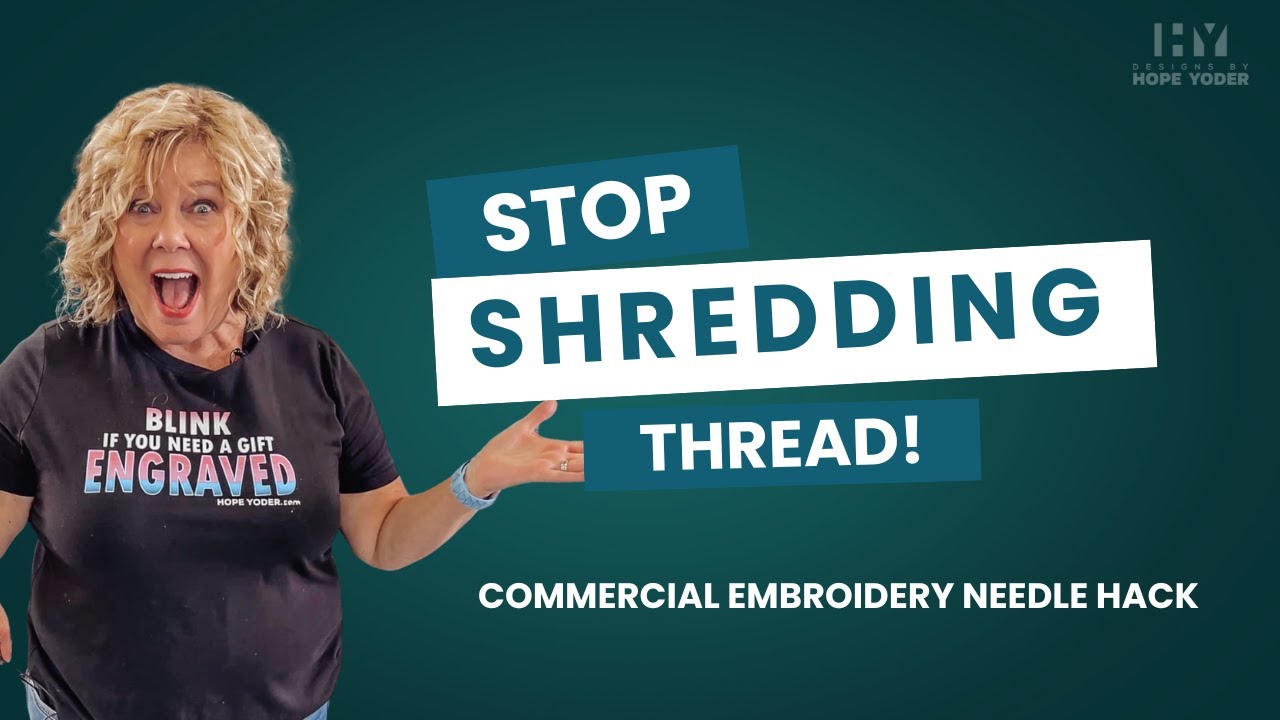 Stop Shredding Thread! Commercial Embroidery Needle Hack 🔥 - YouTube