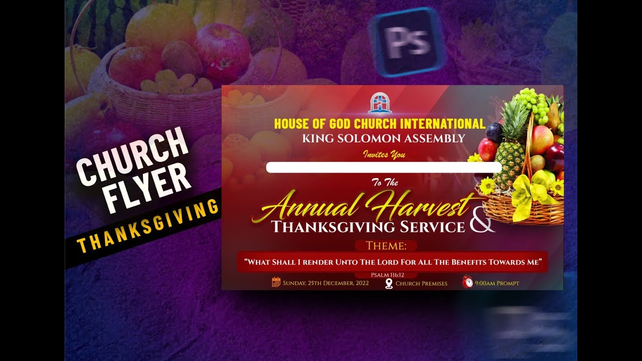 How to Design A Church Programme Invitation: Thanksgiving and Annual ...