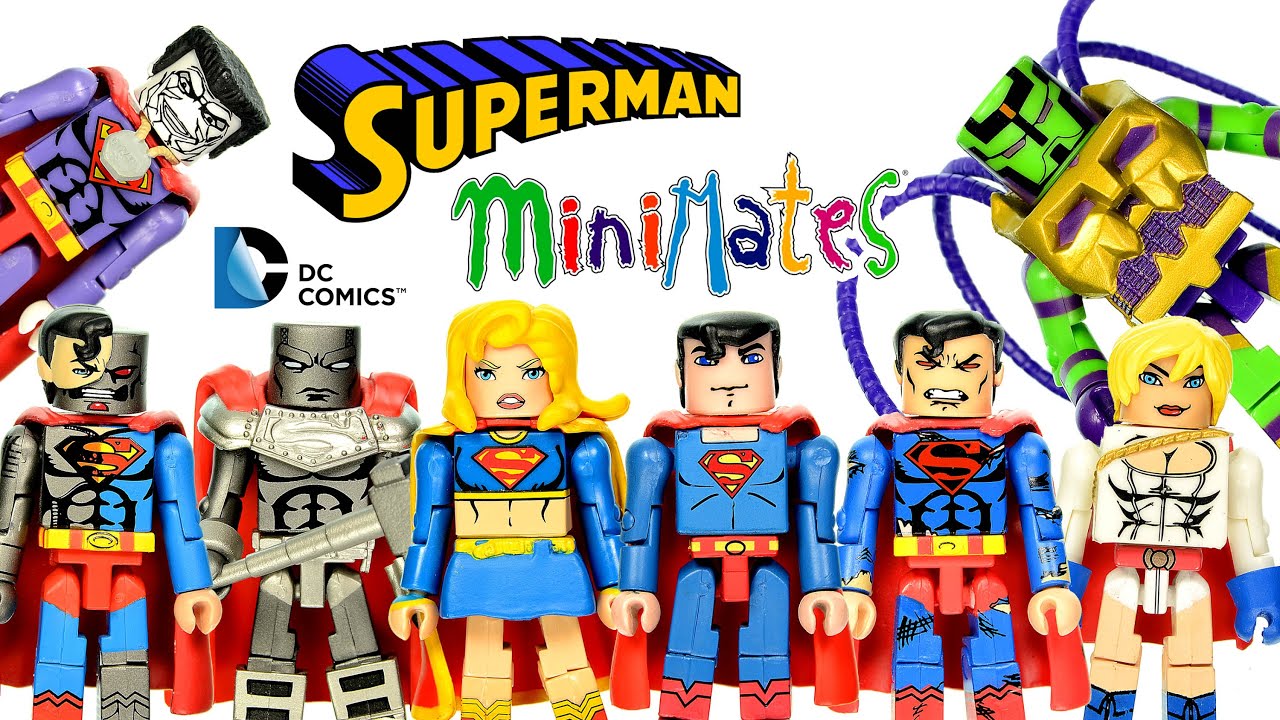 DC Super Heroes Minimates Superman Collection w/ Supergirl Bizarro ...