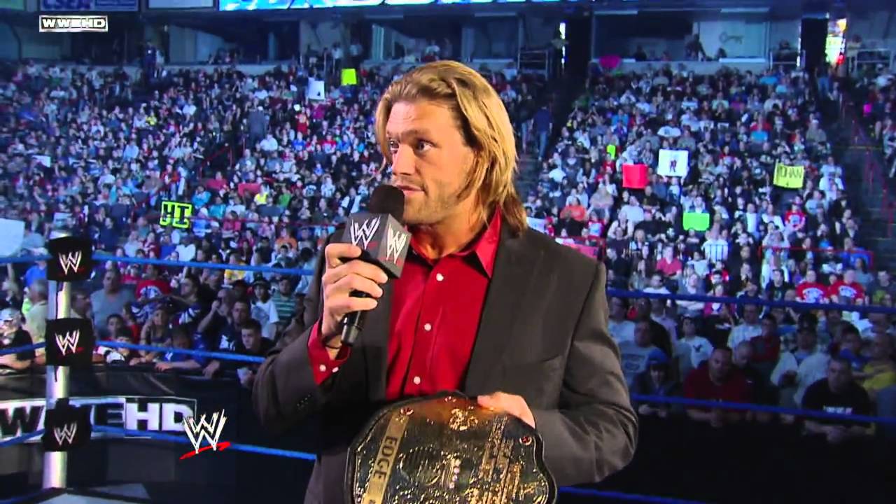 SmackDown: Edge leaves the World Title to the WWE Universe - YouTube