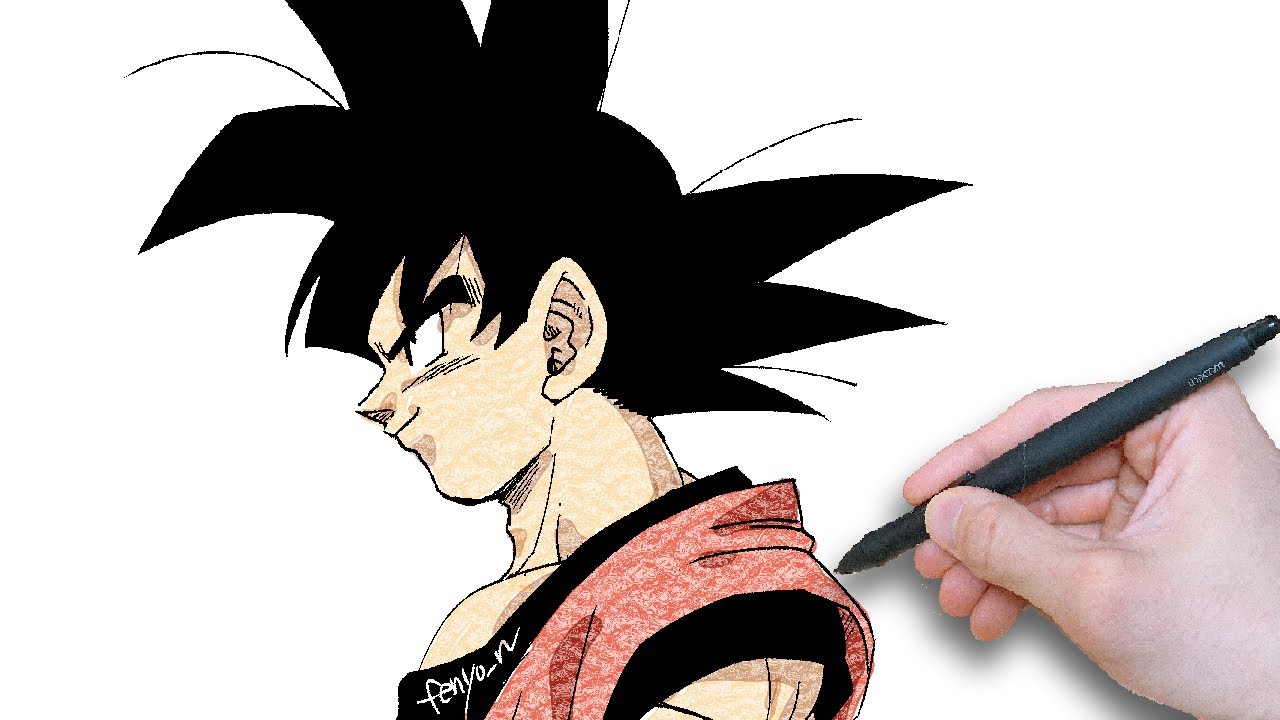 How To Draw "GOKU" #3【DRAGONBALL】 - YouTube