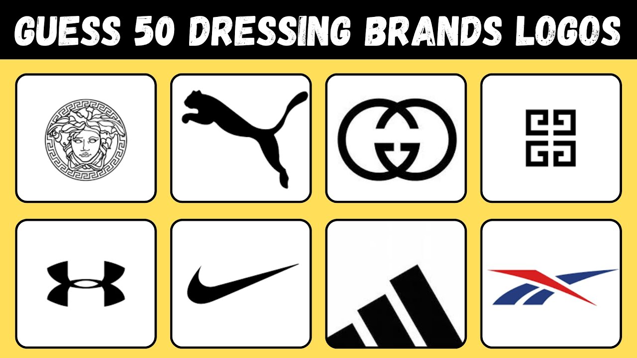 Can you Guess the 50 Dressing Brands Logos ? - YouTube