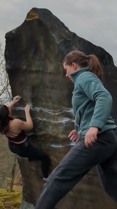 Pointy Block Problem, 6c 📍 Wharncliffe #climbing #bouldering #rockclimbing - YouTube