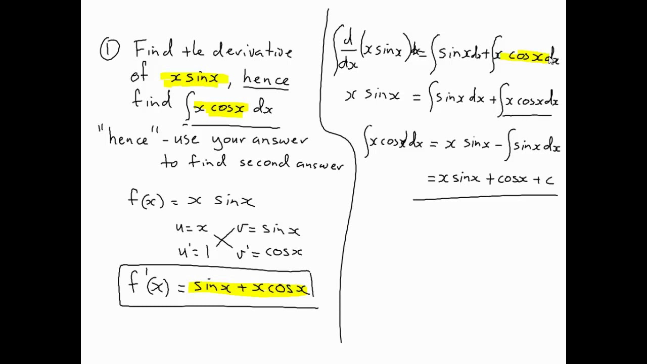 Integration by Recognition - YouTube