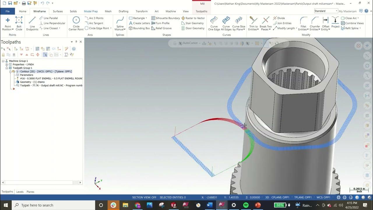 Easy Intro Tutorial to Mastercam - Learn How to Generate Toolpaths for CNC Machining - YouTube