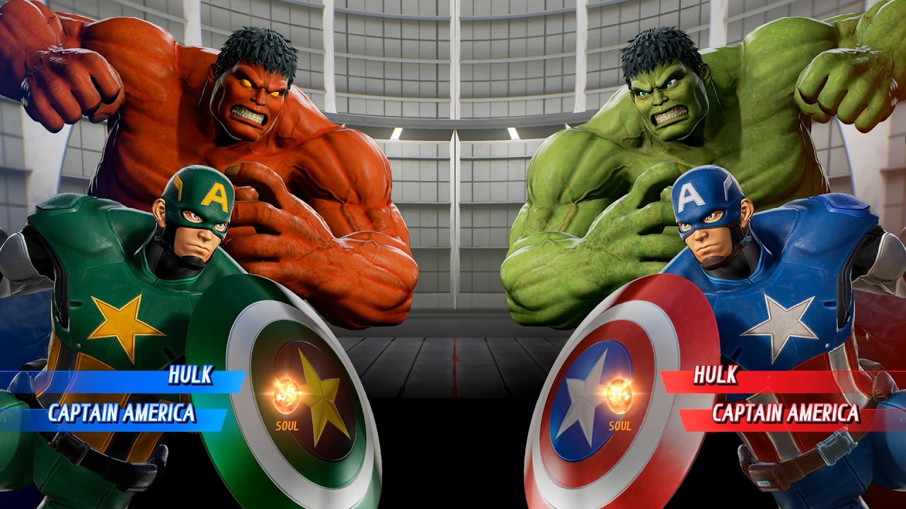 Red Hulk & Green Captain America VS Hulk & Captain America - Marvel vs ...