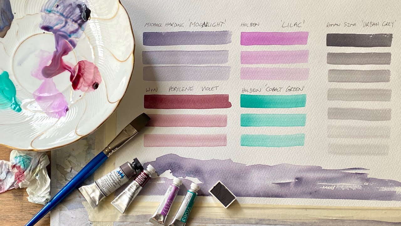 TESTING NEW COLORS!!! Beginners Watercolor Landscape Painting ...