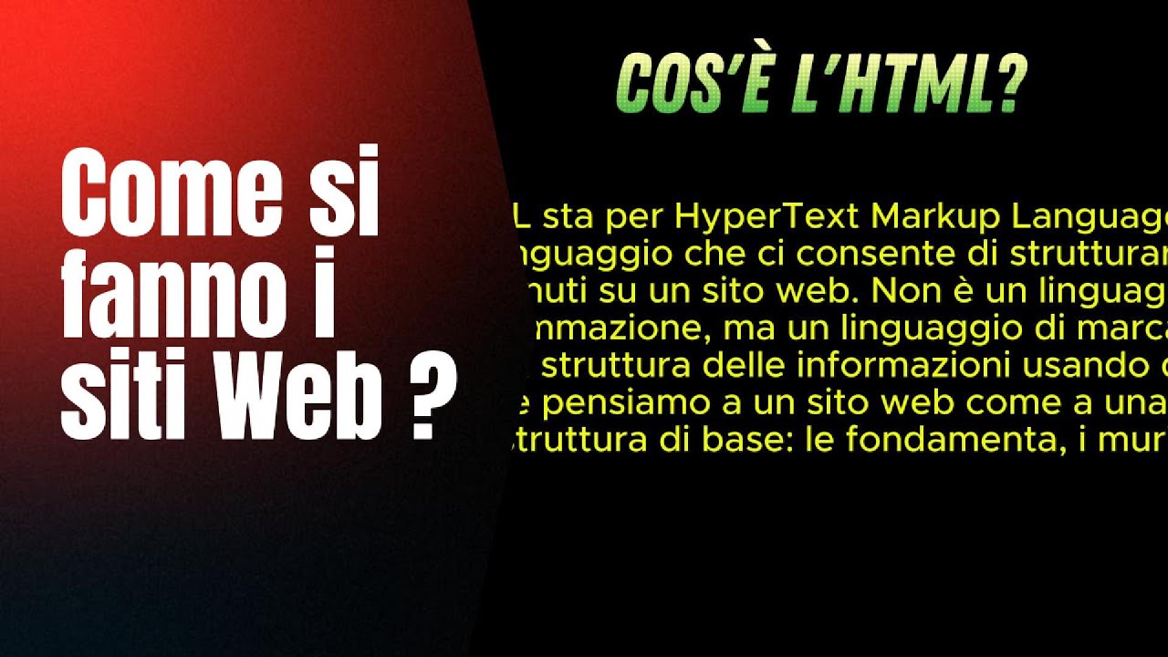 Serie - Impariamo cose - Che cosa è l'HTML #1 - YouTube