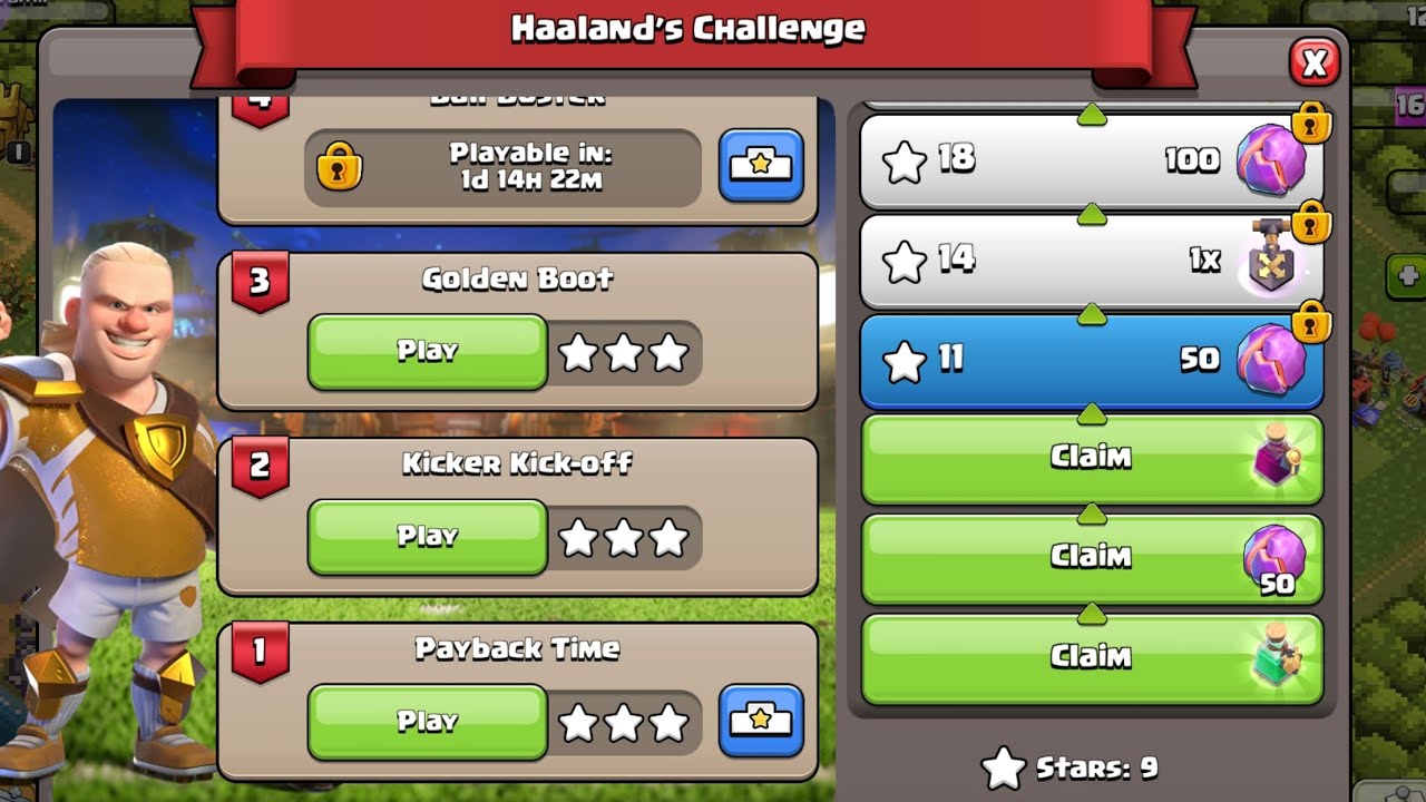 Easy 3 Stars in Golden Boot Challenge Haaland Challenge #3 COC (Clash ...