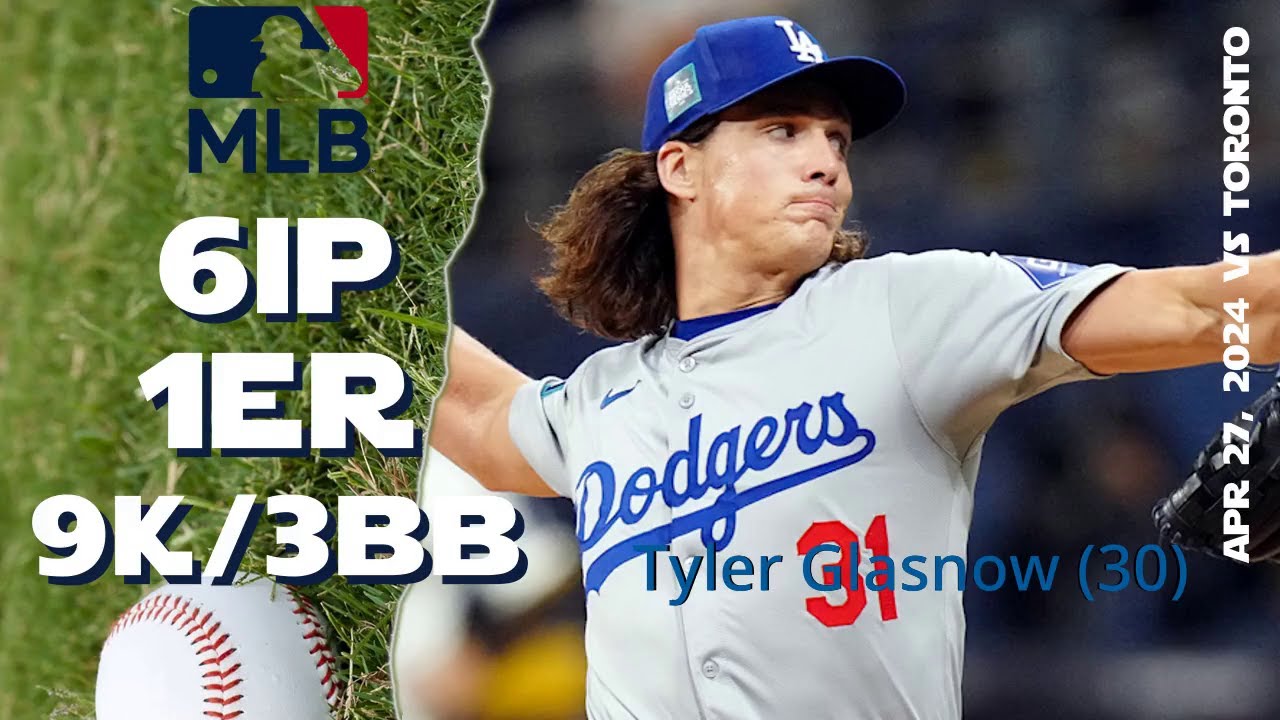 Tyler Glasnow, April 27, 2024 | MLB highlights - YouTube