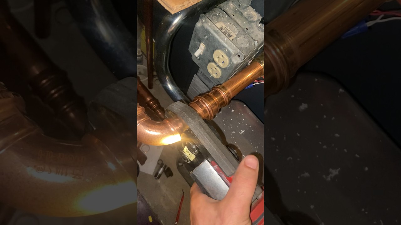 Pro Pressing 1” Copper Press Fitting for Boiler Supply #shorts # ...