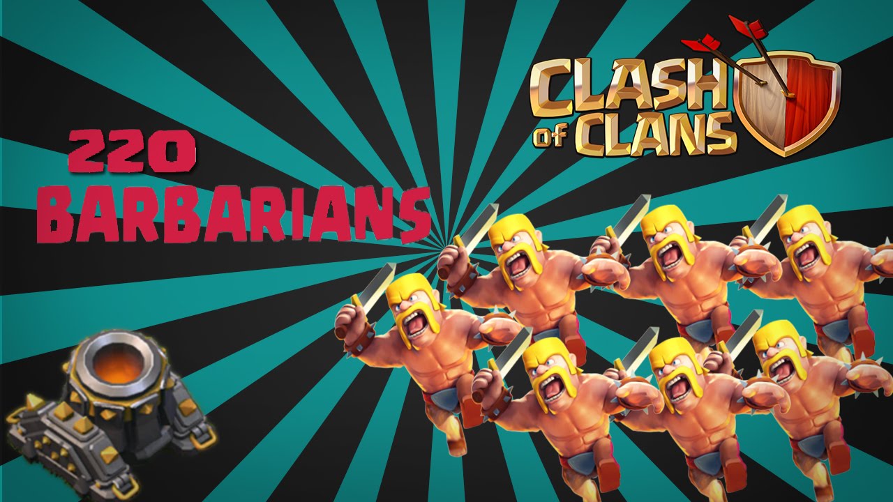 Clash Of Clans| All Barbarian Raid - YouTube