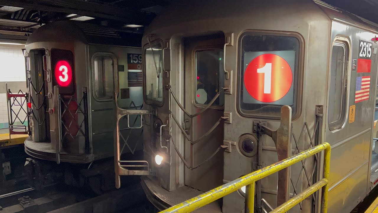 South Ferry Bound R62a 1 Train Departing Times Square 42nd Street from ...
