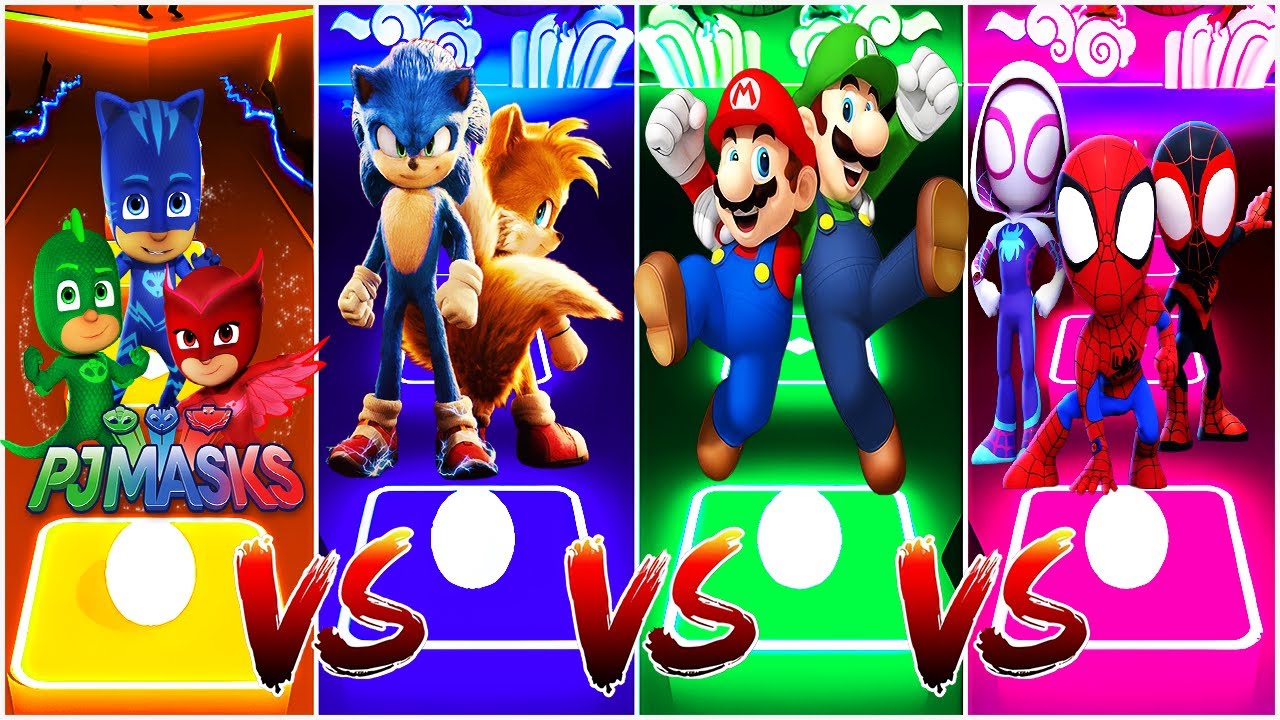Pj Masks vs Sonic The Hedgehog vs Super Mario Bro vs Spider Man Who is ...