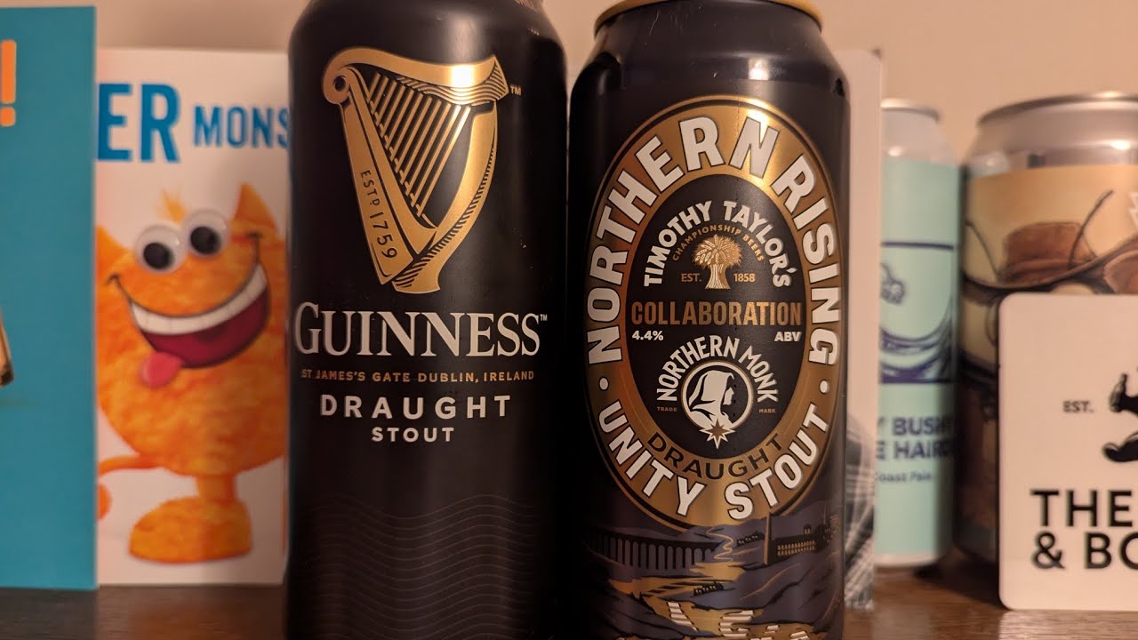 Guinness Draught (can) 4.1% Versus Timothy Taylor's X Northern Monk ...