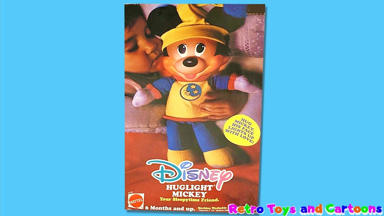 Mickey Mouse Huglight Mickey Mattel Commercial Retro Toys and Cartoons ...