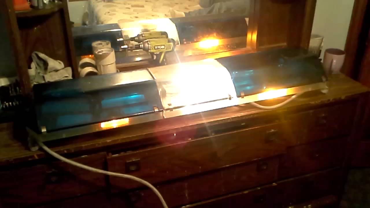 Code 3 Excalibur 8 strobe, 4 flasher, center rotator lightbar - YouTube