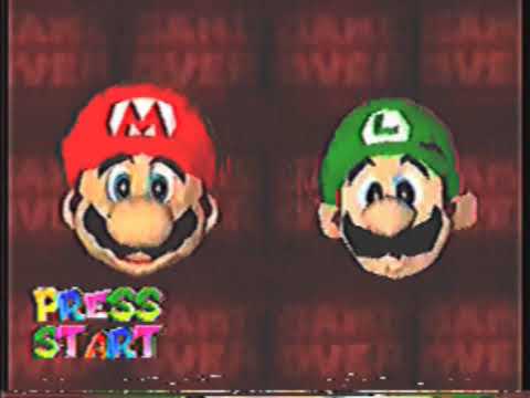 Super Mario 64 Game over screen with Luigi head - YouTube