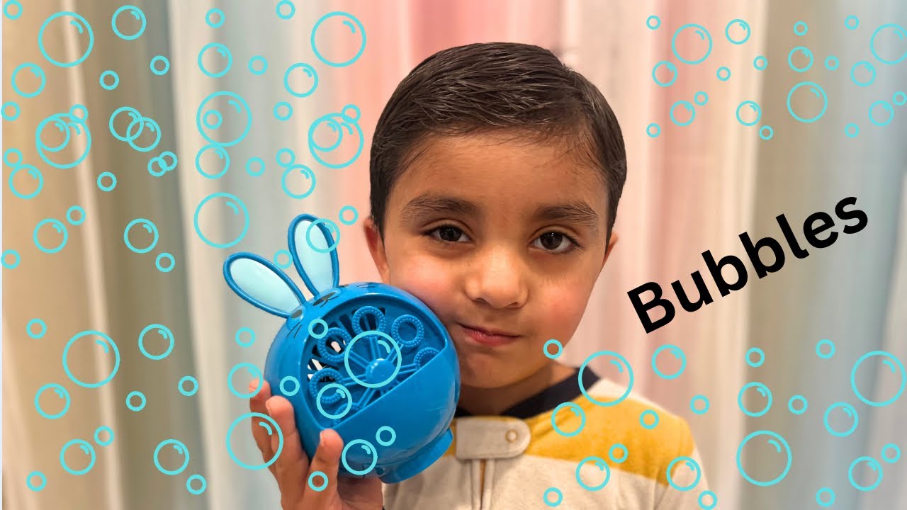 Mommy & Baby playing with Bubbles | Bunny Bubble Machine Unboxing and ...