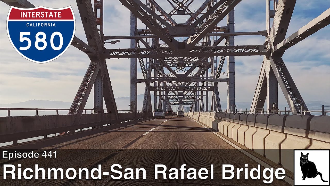 Richmond-San Rafael Bridge (I-580), with original electronic music ...