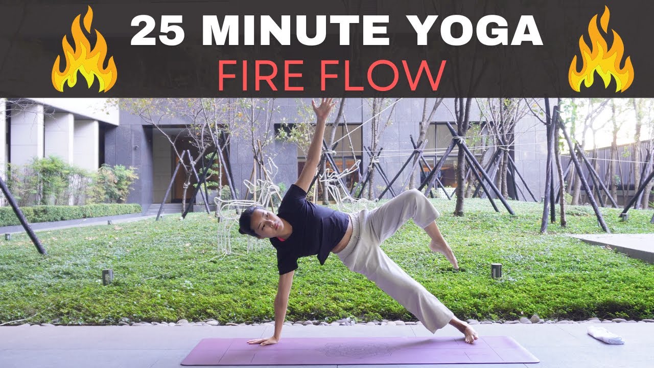 25 Minute Power Yoga | Intermediate Yoga | Fire Flow - YouTube