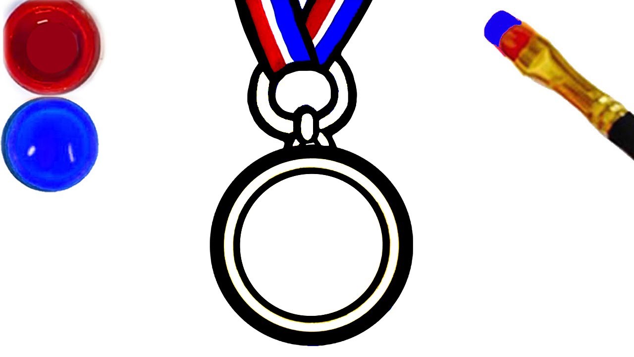 Gold Medal Drawing !! (cartoon) easy drawing - YouTube