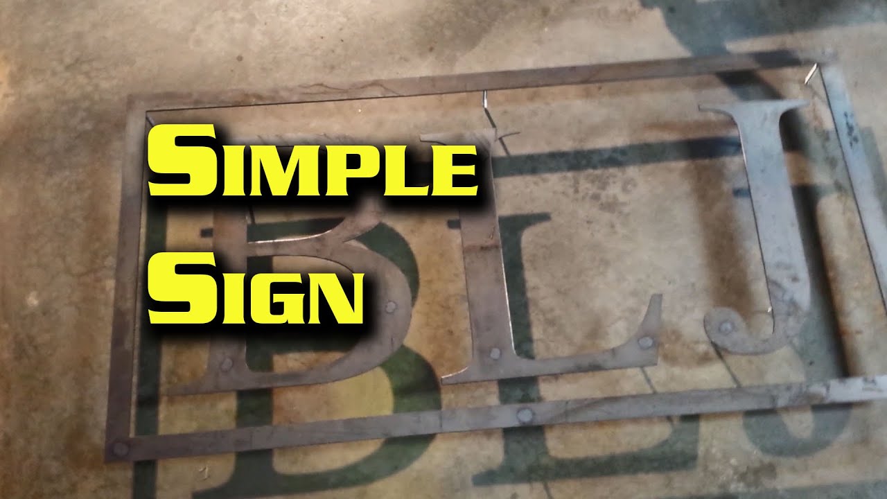 Simple Sign with stand-off studs - YouTube