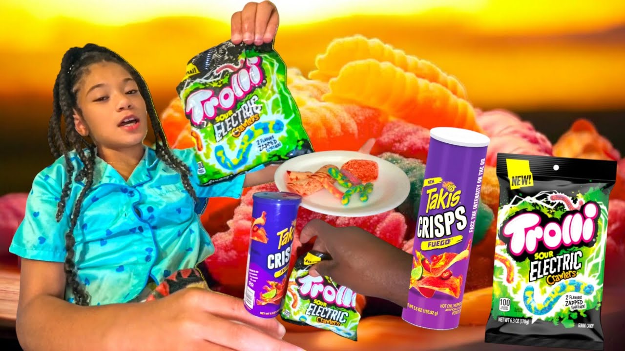 Takis with trolli sour candy - YouTube