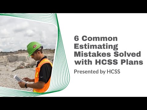6 Common Construction Estimating Mistakes Solved with HCSS Plans - YouTube