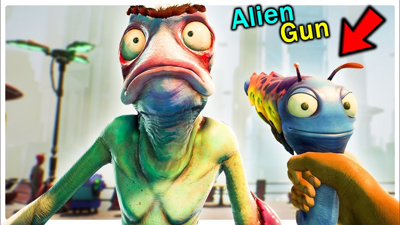 Surviving ALIENS attack with ALIEN GUN 👽 - YouTube